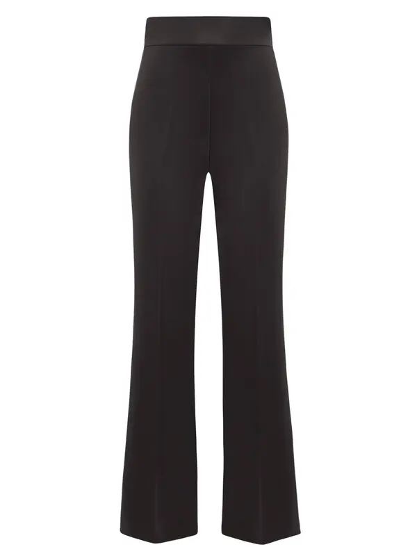 TIA DORRAINE High-waist Flared Trousers - Grey