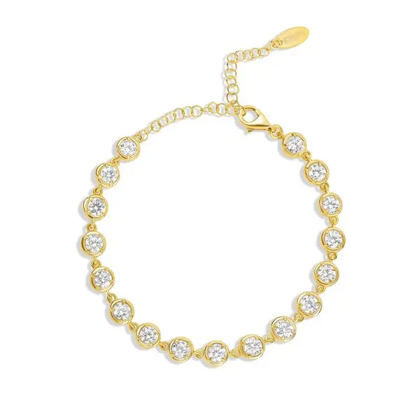 SHYMI Round Victorian Style Tennis Bracelet - Gold