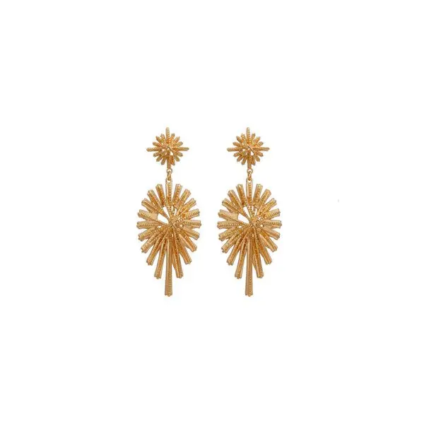 MONARCH Starburst Drop Earrings - Gold