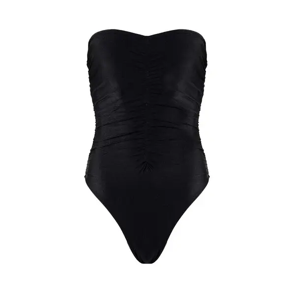 MONARCH Naomi Bandeau Ruched One Piece - Black
