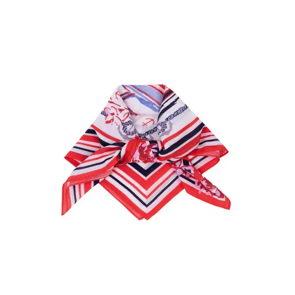 Saachi Nautical Bloom Bandana - Red