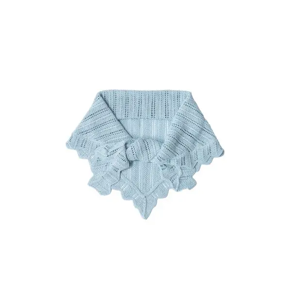 Saachi Knitted Triangle Light Bandana - Blue
