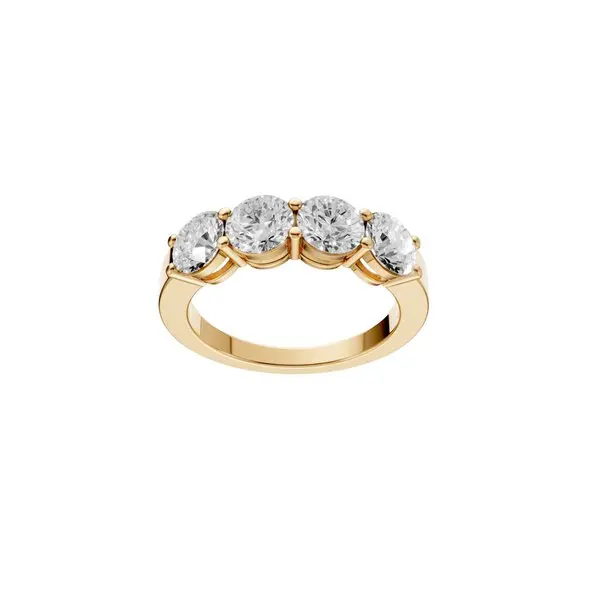 AYA FINE JEWELRY 2.19 Ctw Round Lab Diamond Four Stone Anniversary Ring In 14k Gold - Yellow
