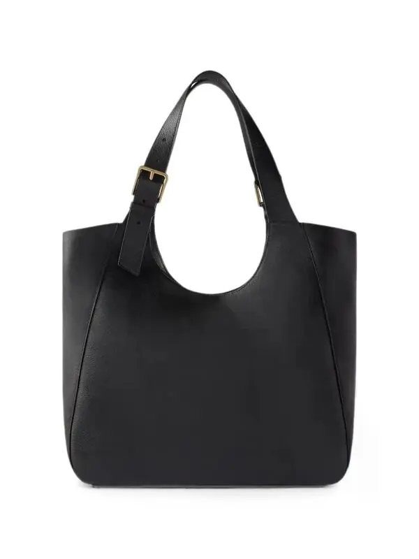 Furla Large Dora Buckle-detail Leather Tote Bag - Black
