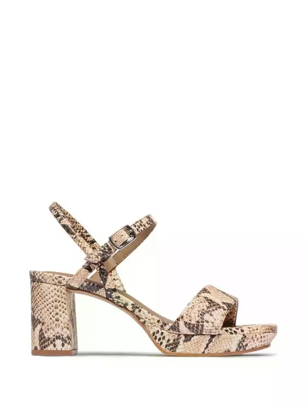Bernardo Snakeskin-effect Platform Sandals