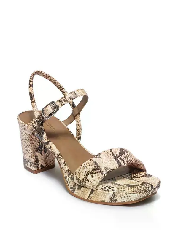 Bernardo Snakeskin-effect Platform Sandals