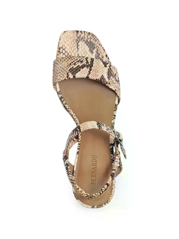 Bernardo Snakeskin-effect Platform Sandals