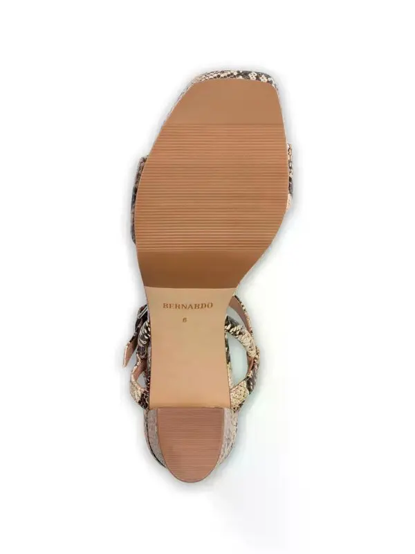 Bernardo Snakeskin-effect Platform Sandals
