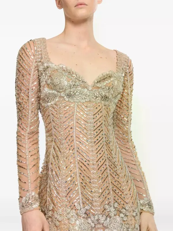 Elie Saab Bead-embroidered Mini Dress