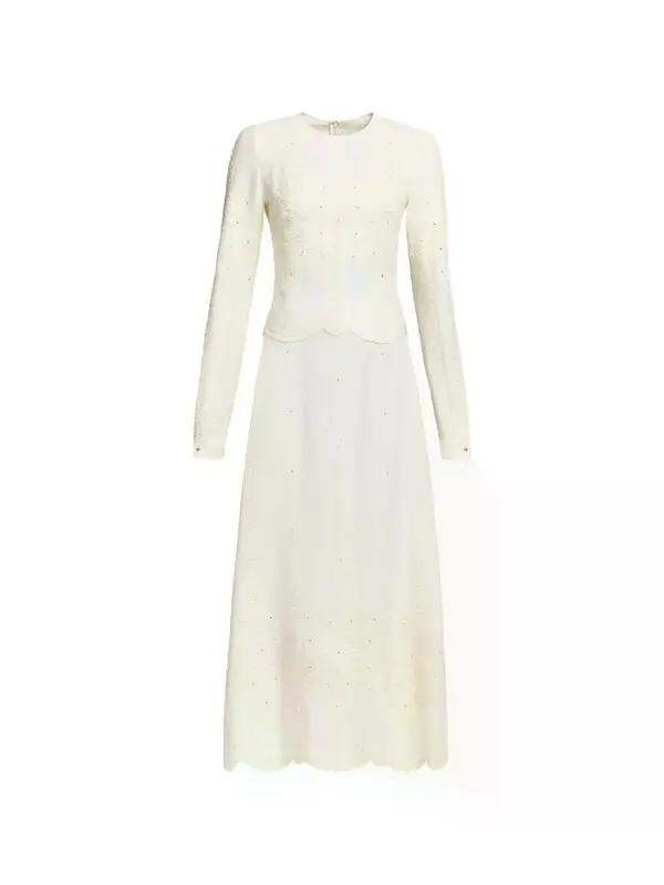 Elie Saab Crew-neck Maxi Dress - Neutrals