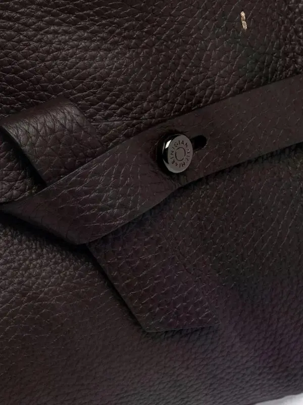 GIANNI CHIARINI Miranda Pebbled-leather Tote Bag - Brown