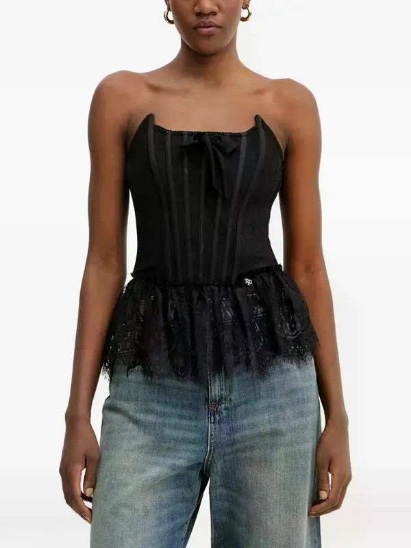 ANIYE BY Lace-trim Peplum Top