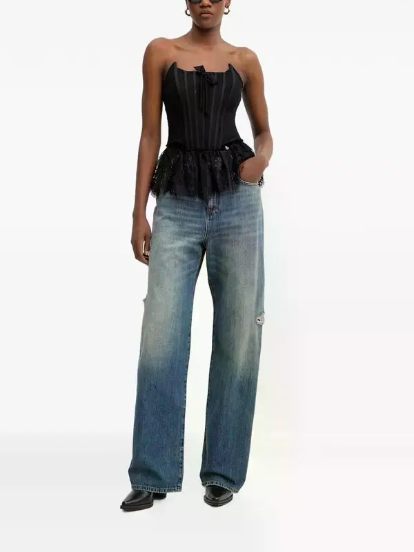 ANIYE BY Lace-trim Peplum Top