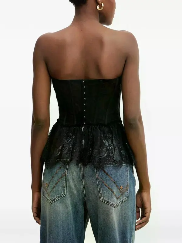 ANIYE BY Lace-trim Peplum Top