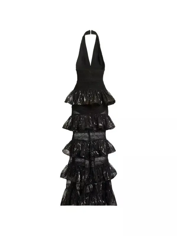Elie Saab Sequin-embellished Ruffled Maxi Dress