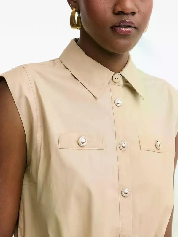 TWINSET Sleeveless Elasticated-waist Shirt