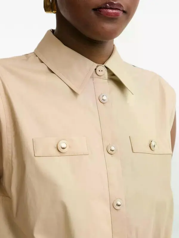 TWINSET Sleeveless Elasticated-waist Shirt