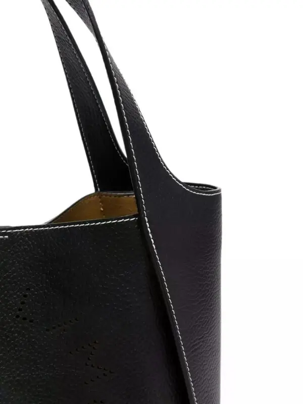 Stella McCartney Logo Perforated Logo-detail Tote Bag - Black