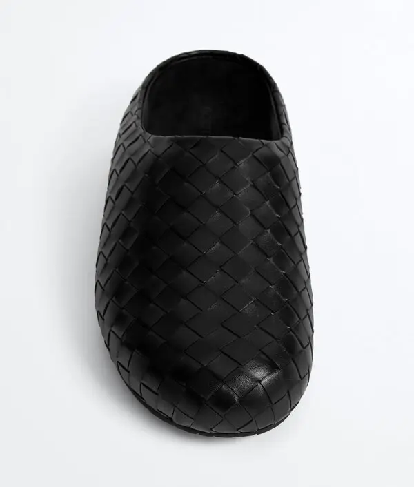 Bottega Veneta Intrecciato Leather Mule Clogs - Black