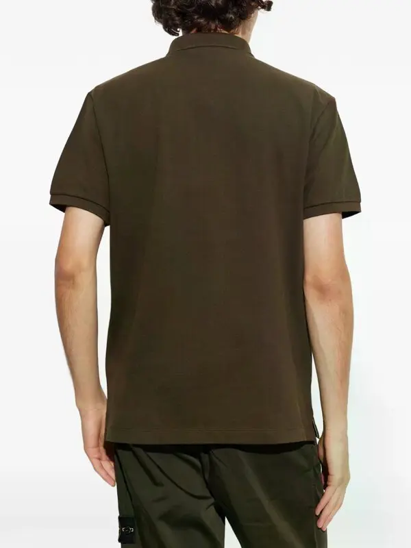 Stone Island Logo-patch Short-sleeve Polo Shirt - Green