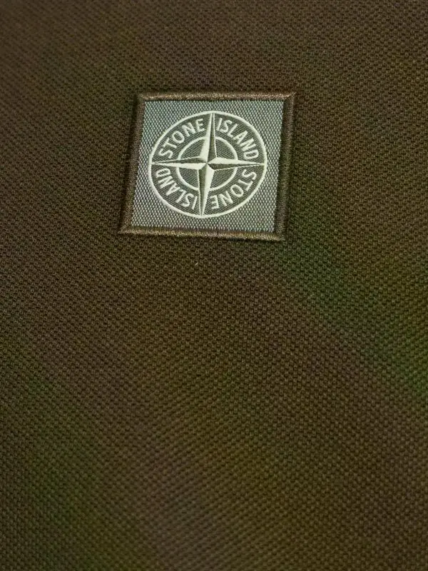 Stone Island Logo-patch Short-sleeve Polo Shirt - Green