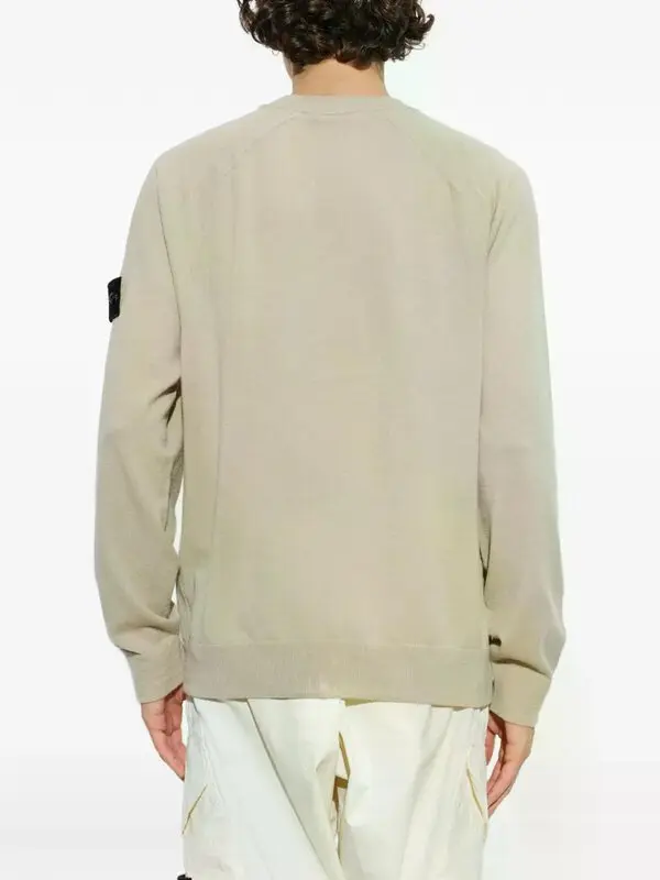 Stone Island Logo-patch Long-sleeve Sweater