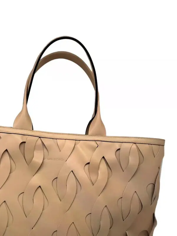 KATA SZEGEDI Roads Woven Leather Tote Bag