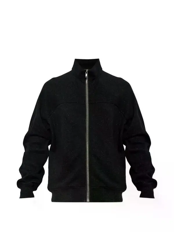 Rick Owens Stand-up Collar Zip-up Sweater - Black