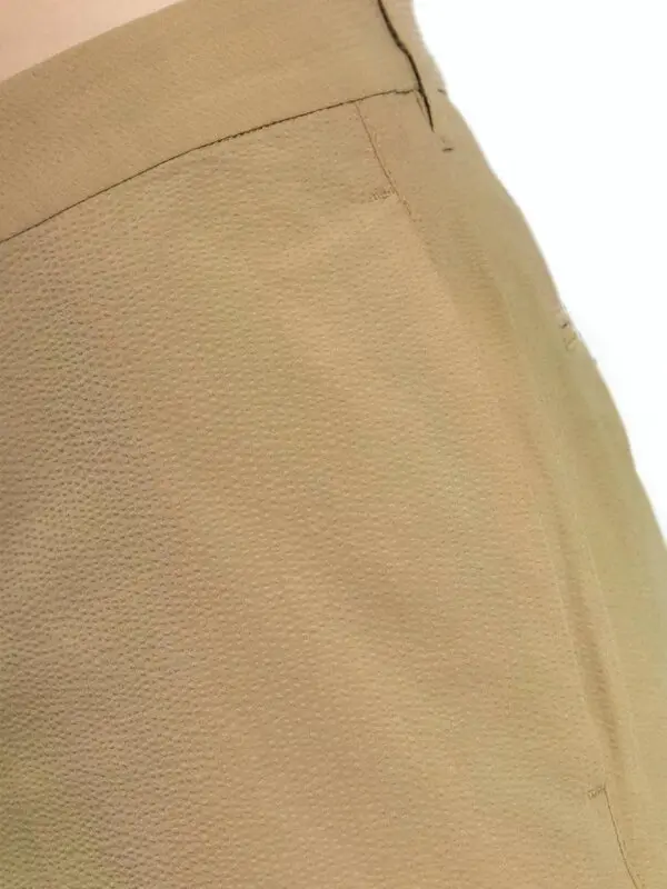 Emporio Armani Creased Finish Textured Trousers
