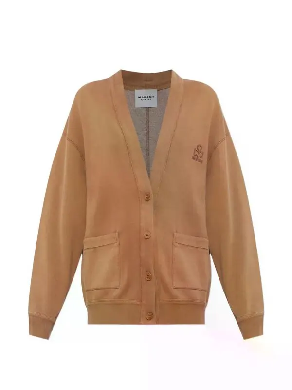 MARANT ETOILE Stephy Logo-embroidered Cardigan - Brown