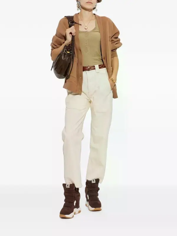 MARANT ETOILE Stephy Logo-embroidered Cardigan - Brown