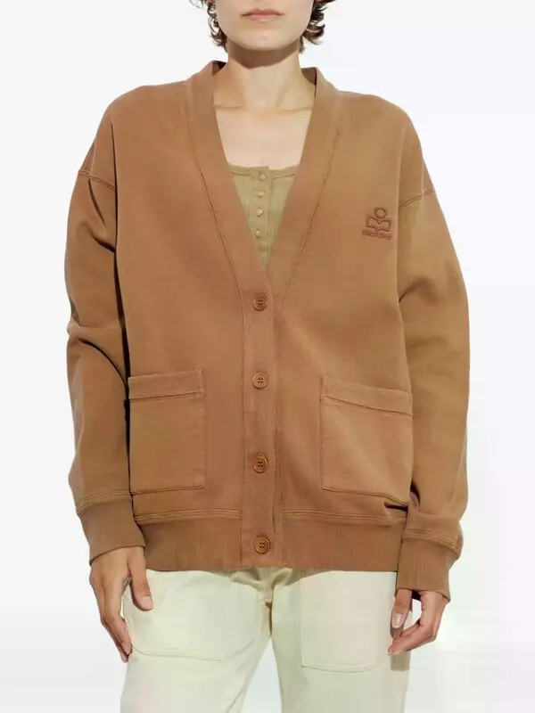 MARANT ETOILE Stephy Logo-embroidered Cardigan - Brown