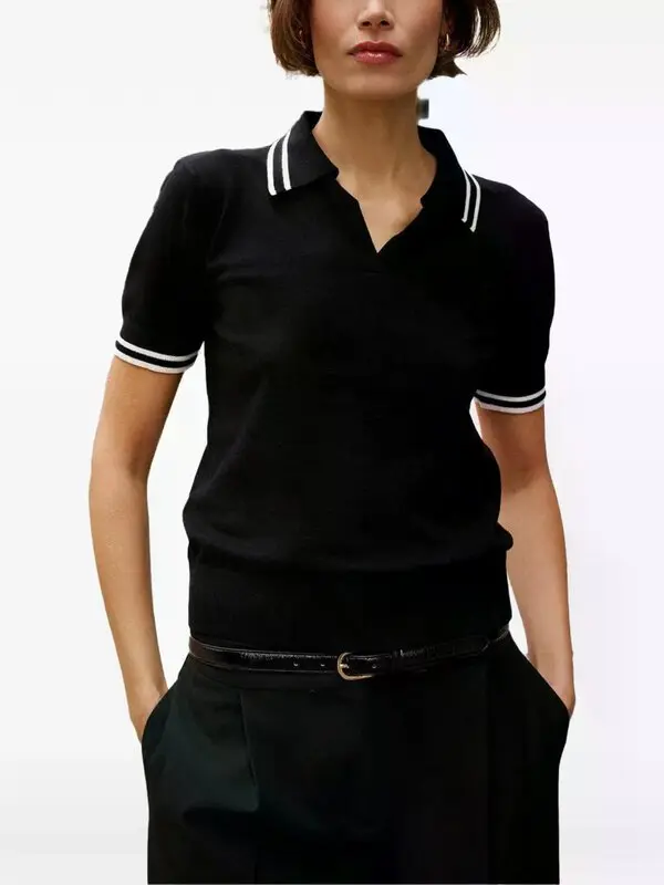 ETHER Pavo Stripe-trim T-shirt