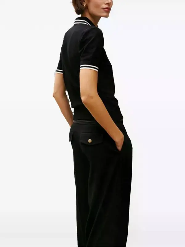 ETHER Pavo Stripe-trim T-shirt