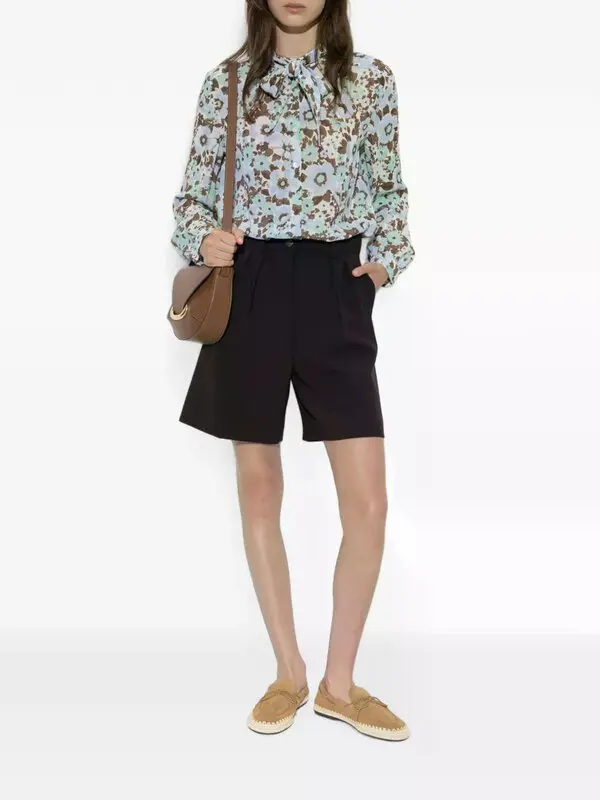 Tory Burch Floral-print Shirt - Blue