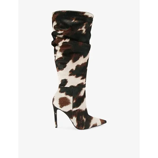 Carvela Eterno Printed Faux-leather Heeled Knee-high Boots - Mult/other