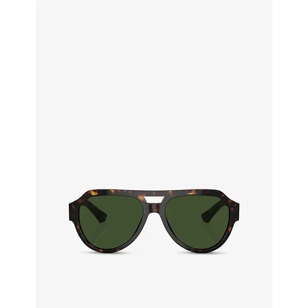Dolce & Gabbana Dg4466 Square-frame Tortoiseshell Nylon Sunglasses - Brown