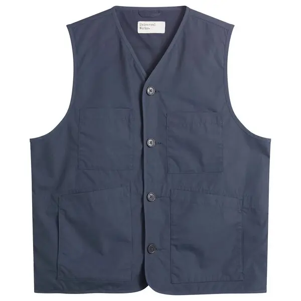 Universal Works Recycled Poly Tech City Waistcoat - Navy