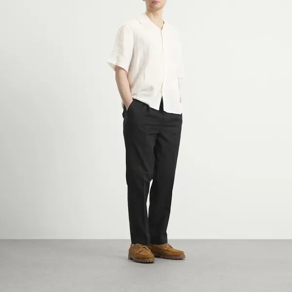 WAX LONDON Pleated Wool-blend Trousers - Black