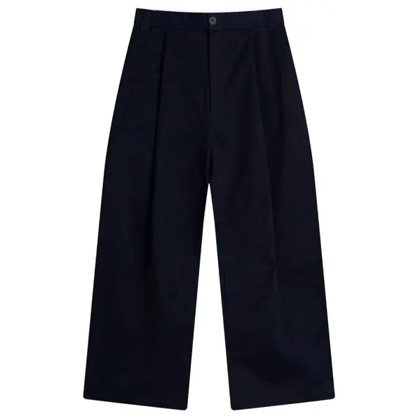 Studio Nicholson Sorte Peached Cotton Pleat Volume Pant