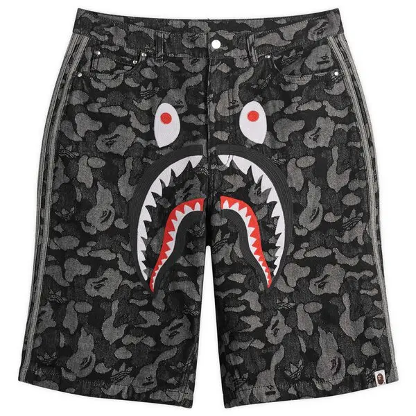 Adidas X A Bathing Ape Denim Jorts - Black