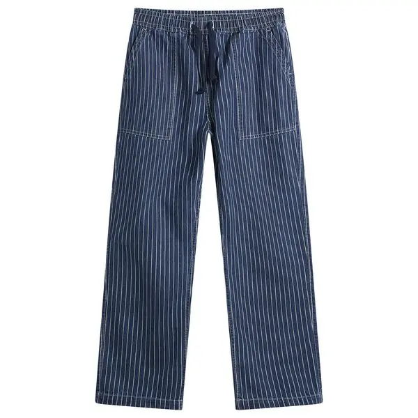 SERVICE WORKS Pinstripe Denim Chef Pants - Indigo