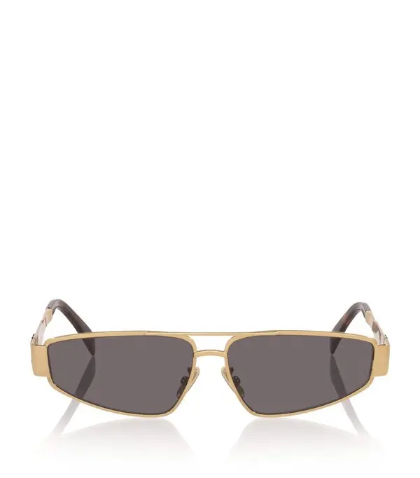 Celine Metal Triomphe Irregular Sunglasses - Yellow