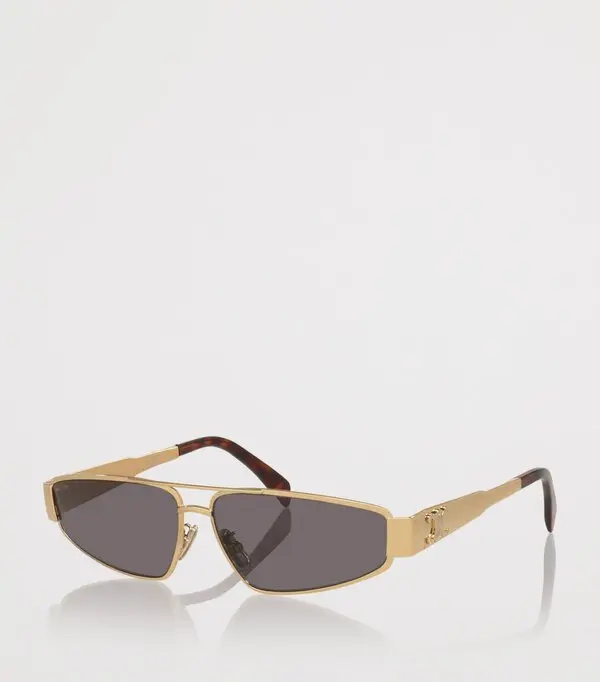 Celine Metal Triomphe Irregular Sunglasses - Yellow