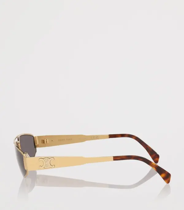 Celine Metal Triomphe Irregular Sunglasses - Yellow