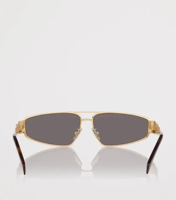 Celine Metal Triomphe Irregular Sunglasses - Yellow