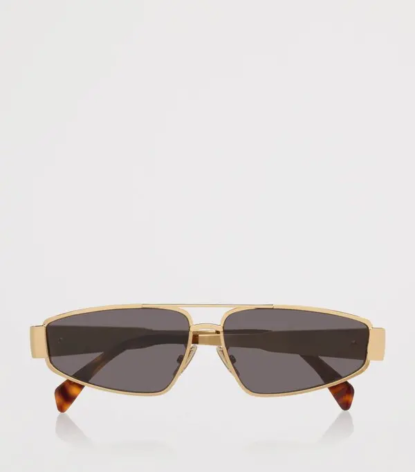 Celine Metal Triomphe Irregular Sunglasses - Yellow