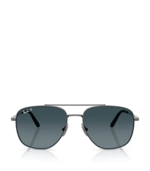 Ray-ban Titanium William Square Sunglasses - Grey
