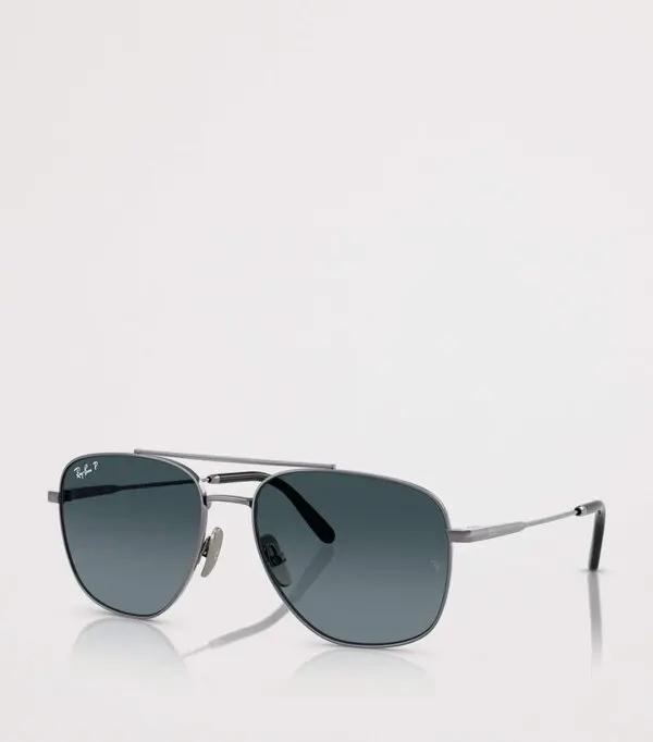 Ray-ban Titanium William Square Sunglasses