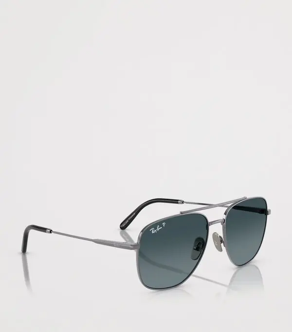 Ray-ban Titanium William Square Sunglasses